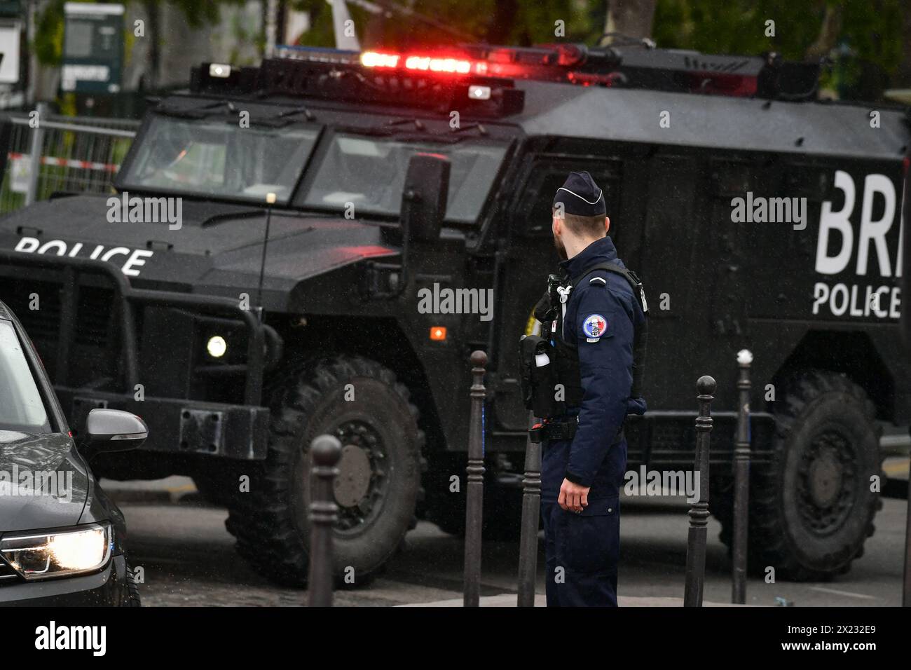 A security perimeter was set up in front of the Iranian consulate, in ...