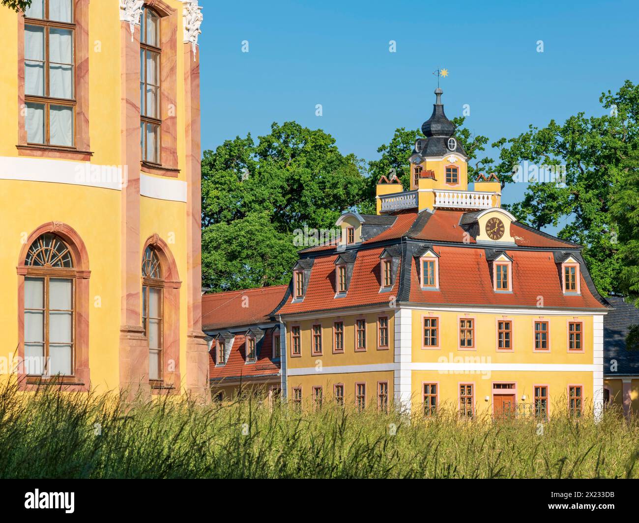 Belvedere Palace with fountain, Classical Weimar UNESCO World Heritage ...