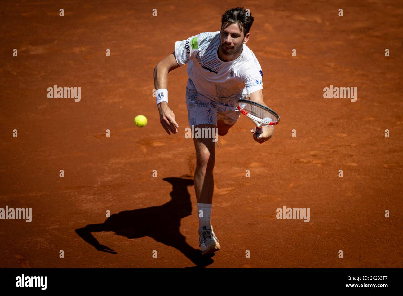 Barcelona, Spain. 19th Apr, 2024. Cameron Norrie (UK) plays forehand ...