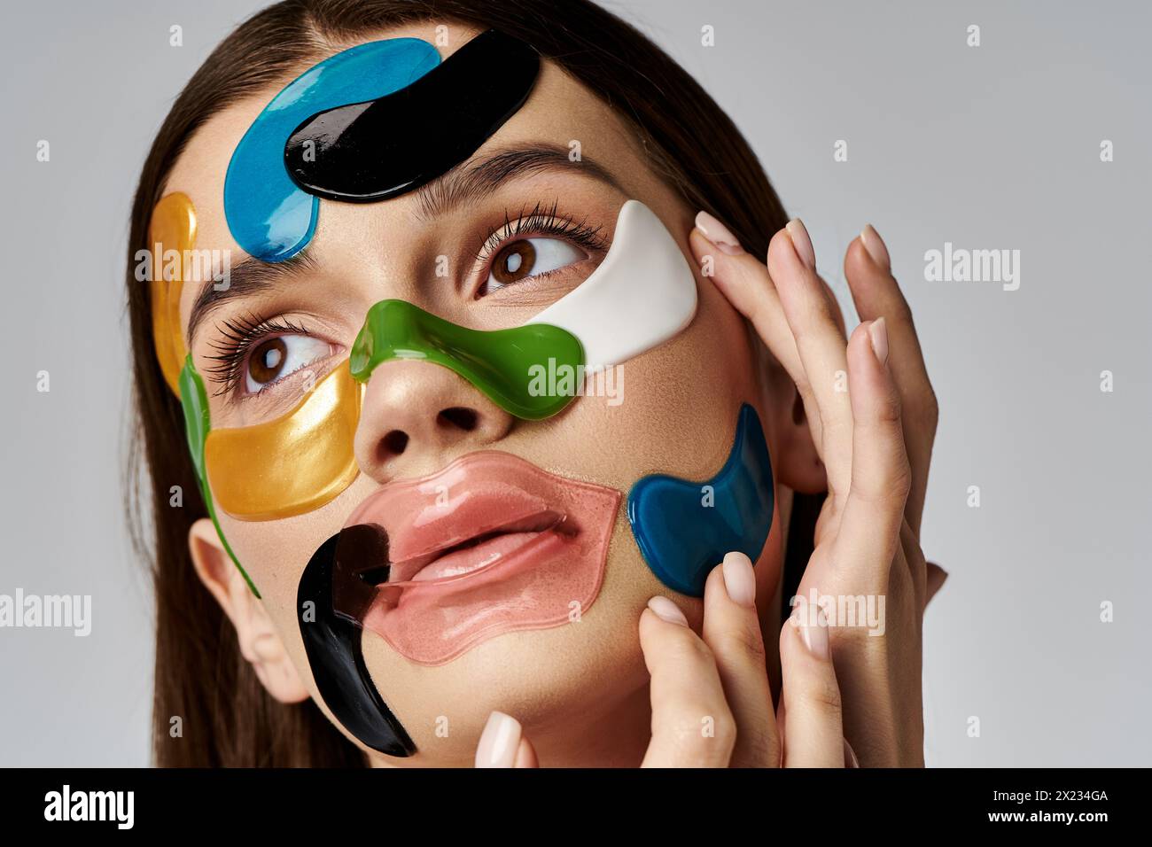 Serene face design art hi-res stock photography and images - Alamy