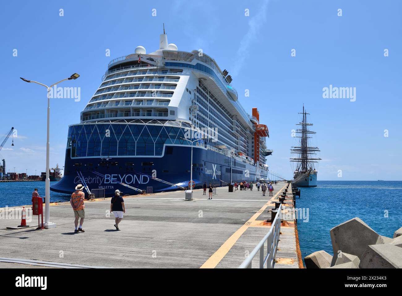 Celebrity cruise ship 'Beyond' and tall ship 'Sea Cloud' in the ...