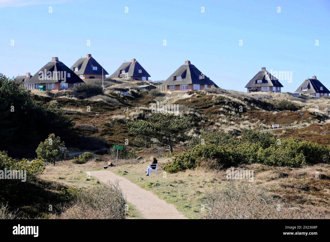 Houses, Hoernum, Sylt, North Frisian Island, A collection of ...