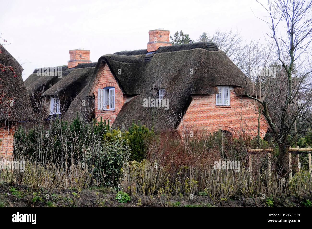 Sylt, North Frisian Island, Schleswig Holstein, Traditional houses with ...