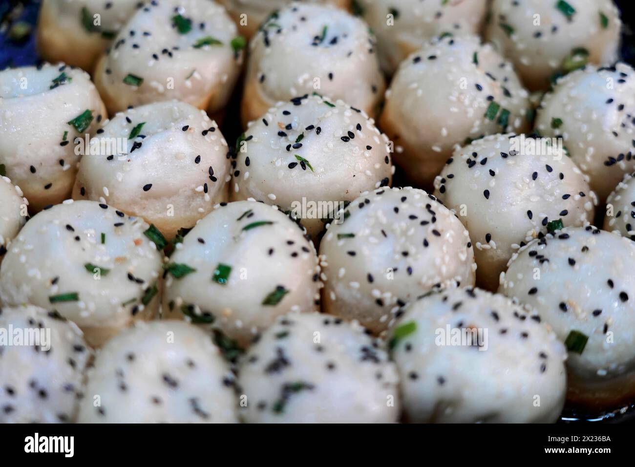 Shanghai, China, Asia, Close-up of Asian glutinous rice balls with ...