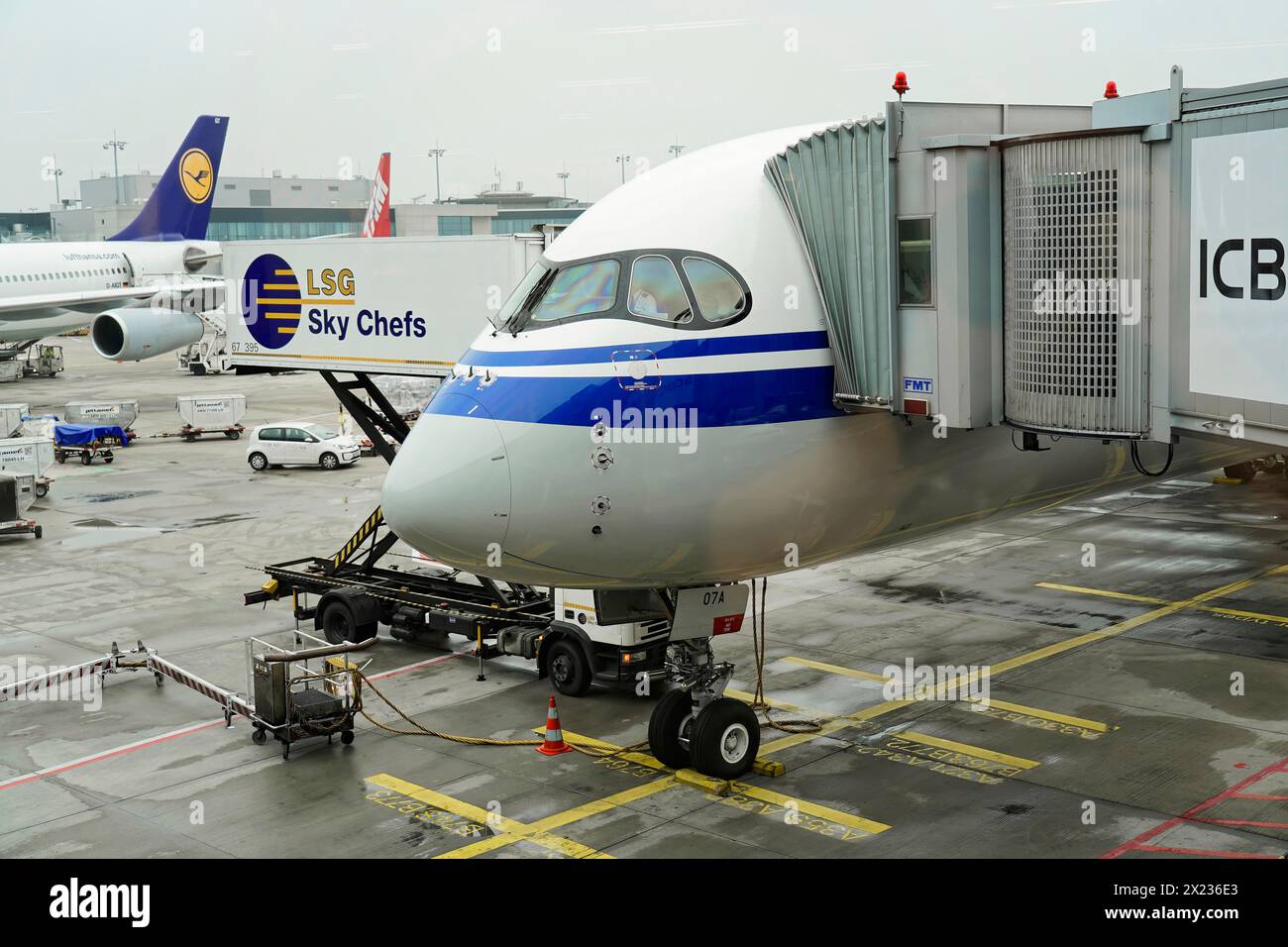 Flight CA 936 Frankfurt, Shanghai China, front view of a parked ...