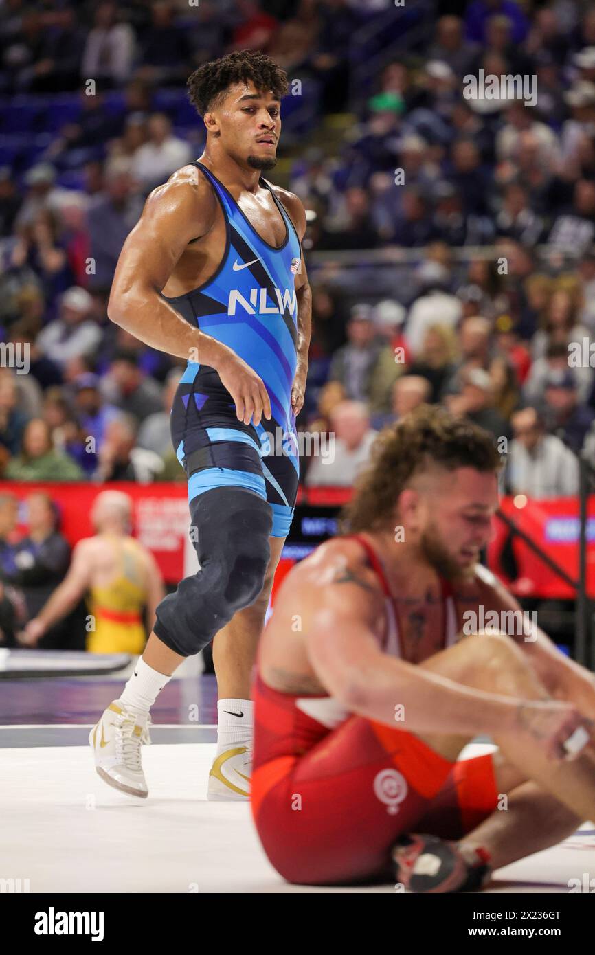 State College, Pennsylvania, USA. 19th Apr, 2024. Penn State Wrestling ...