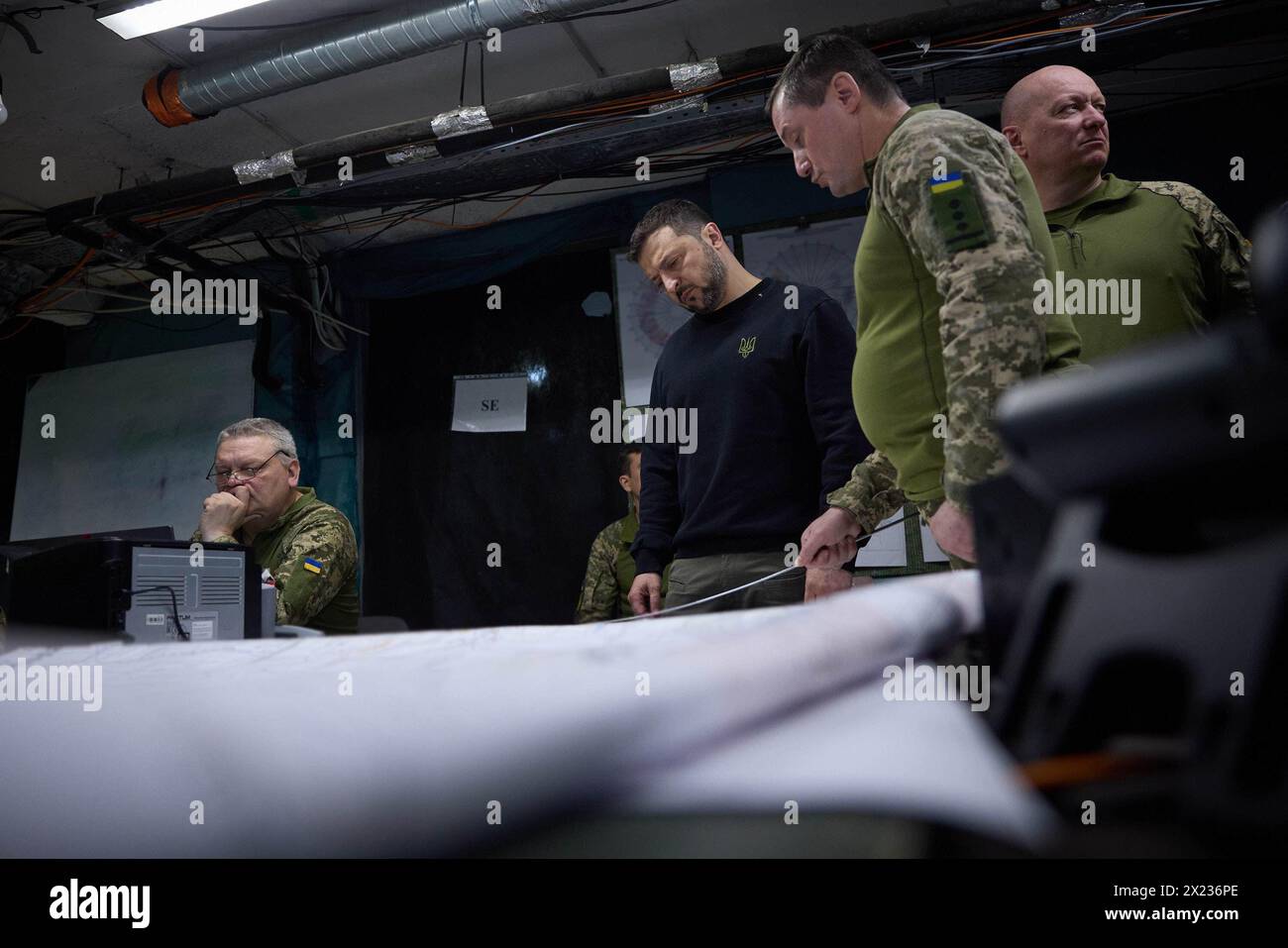 Chasiv Yar, Ukraine. 19 April, 2024. Ukrainian President Volodymyr ...