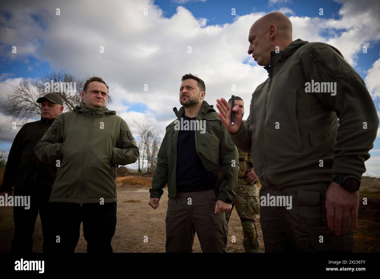 Chasiv Yar, Ukraine. 19 April, 2024. Ukrainian President Volodymyr ...