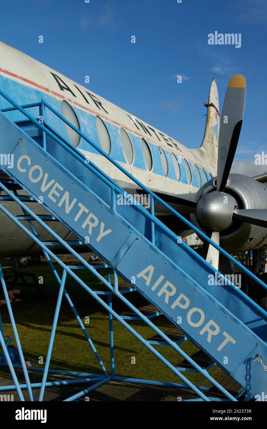 Coventry Airport steps up to Old Aircraft Stock Photo - Alamy