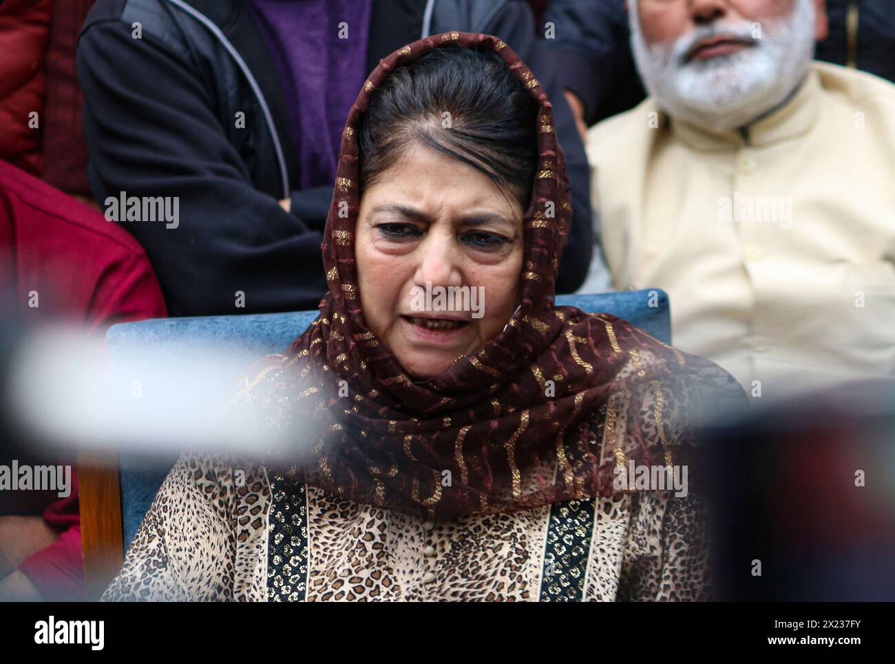 Former chief minister of Jammu and Kashmir and leader of Peoples ...