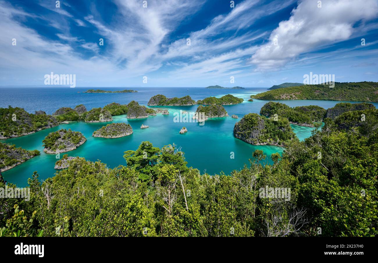viewpoint Piaynemo with beautiful landscape of Fam Islands, Waigeo ...