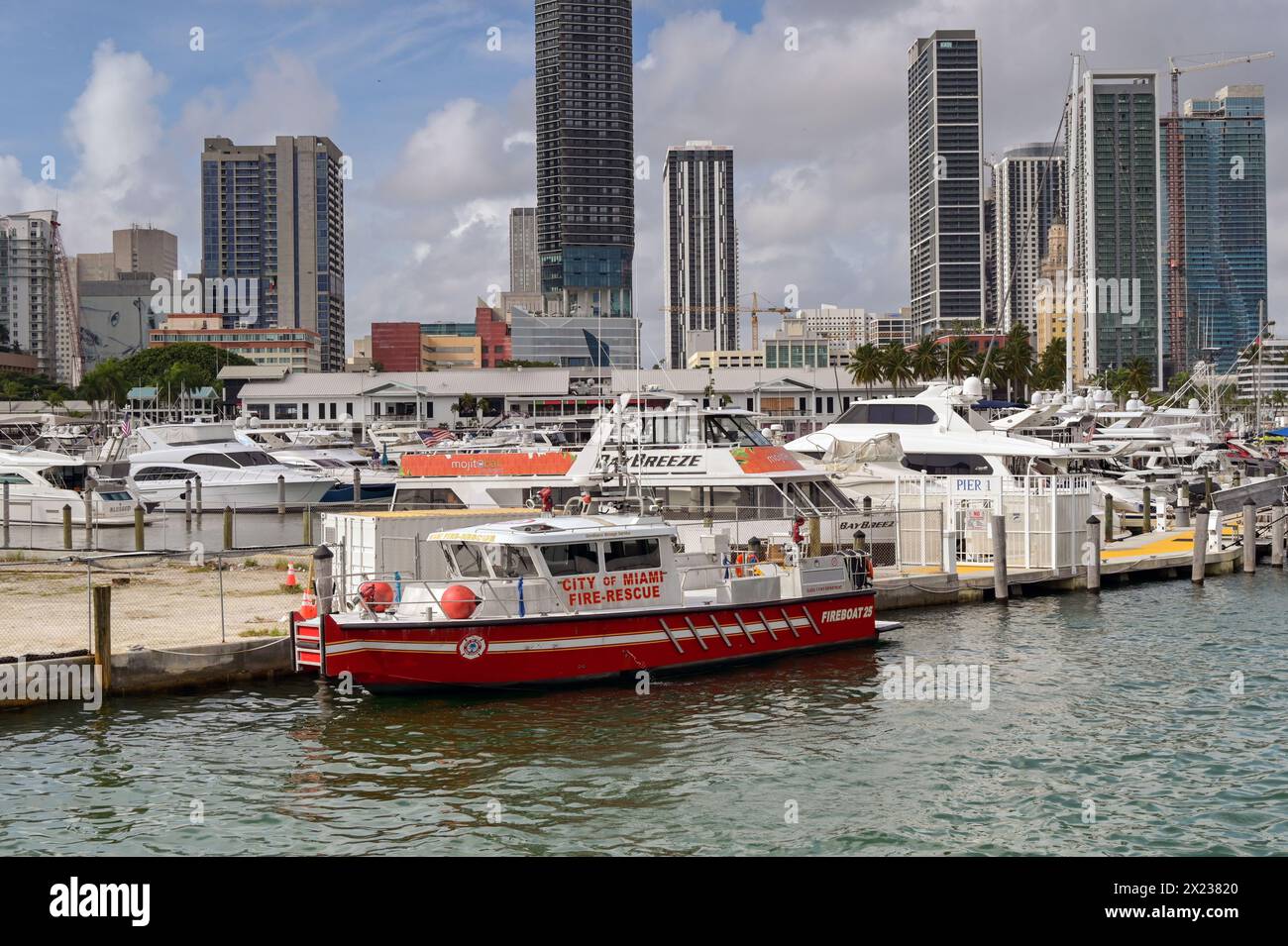 Miami, Florida, USA - 1 December 2023: Fast boat of the City of Miami ...