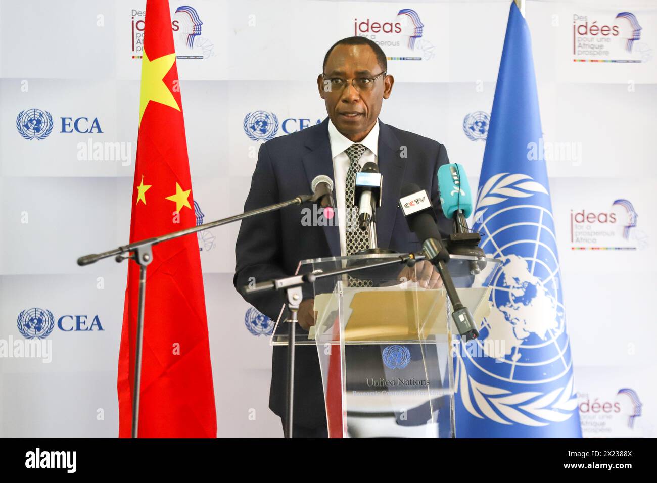 Addis Ababa, Ethiopia. 18th Apr, 2024. Oliver Chinganya, director of ...