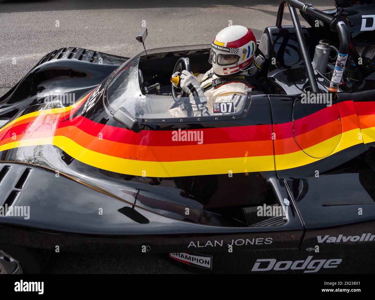Tom Kristensen in a 1974 Shadow DN4B Can-Am racing car at the Goodwood ...