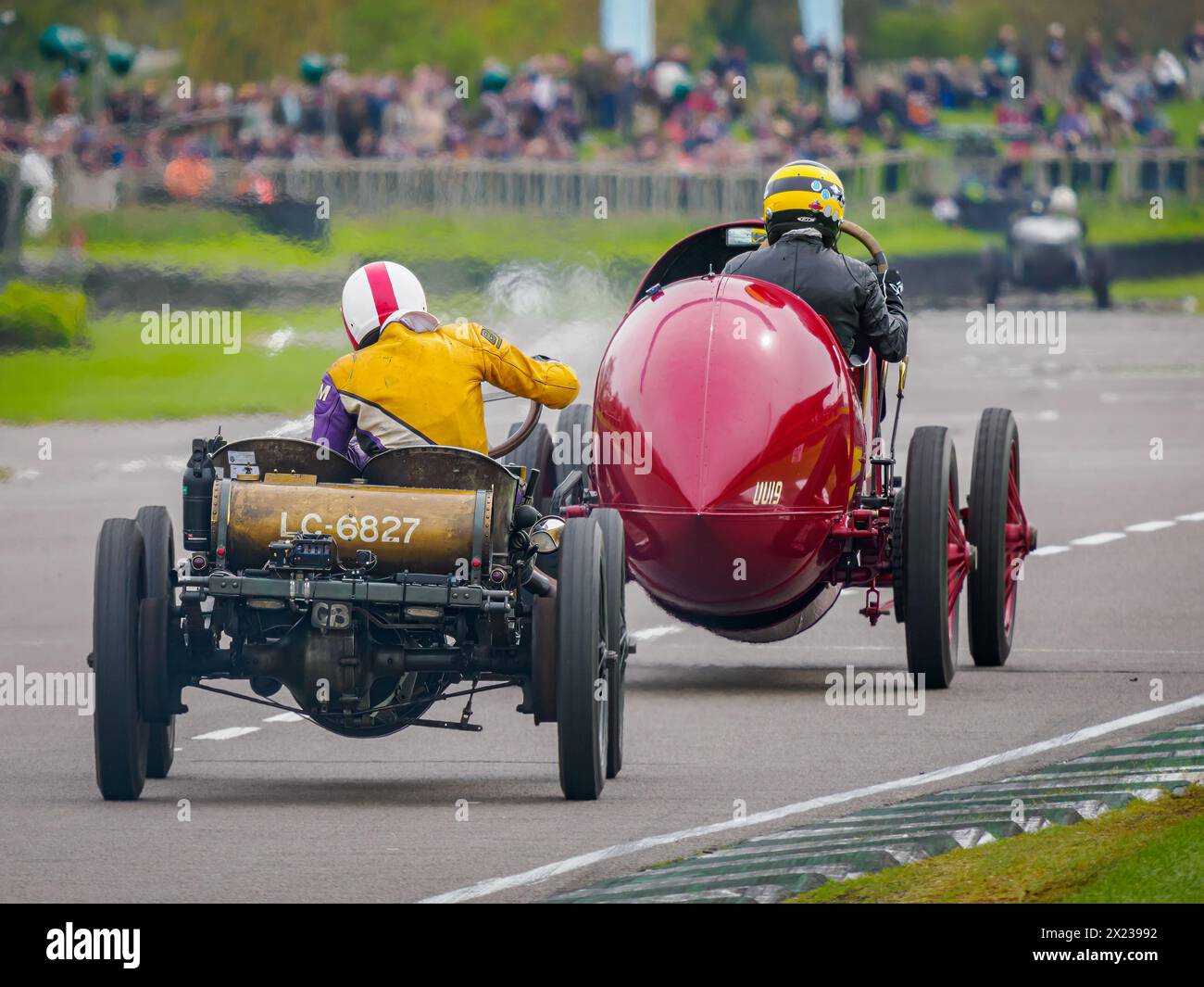 Mark Walker 1905 Darracq 200 HP, Duncan Pittaway 1911 Fiat S76 (the ...