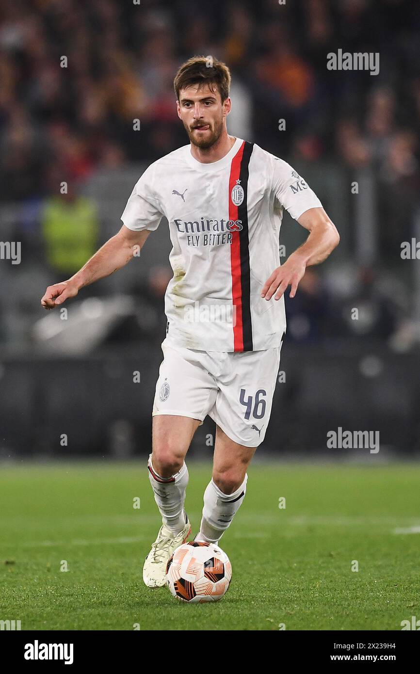 Matteo Gabbia of AC Milan during the Europa League football match ...