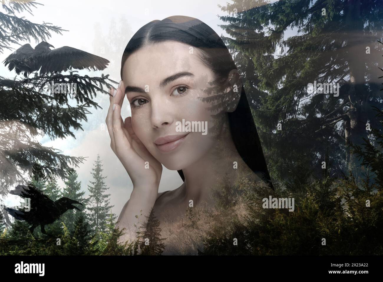 Transparent silhouette double exposure hi-res stock photography and ...