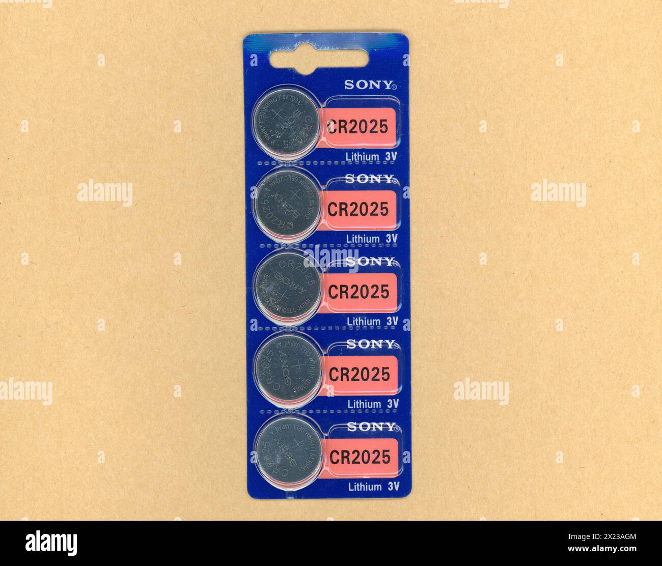 TOKYO, JAPAN - APRIL 16, 2024: Sony 3V Lithium Battery CR2025 Stock ...