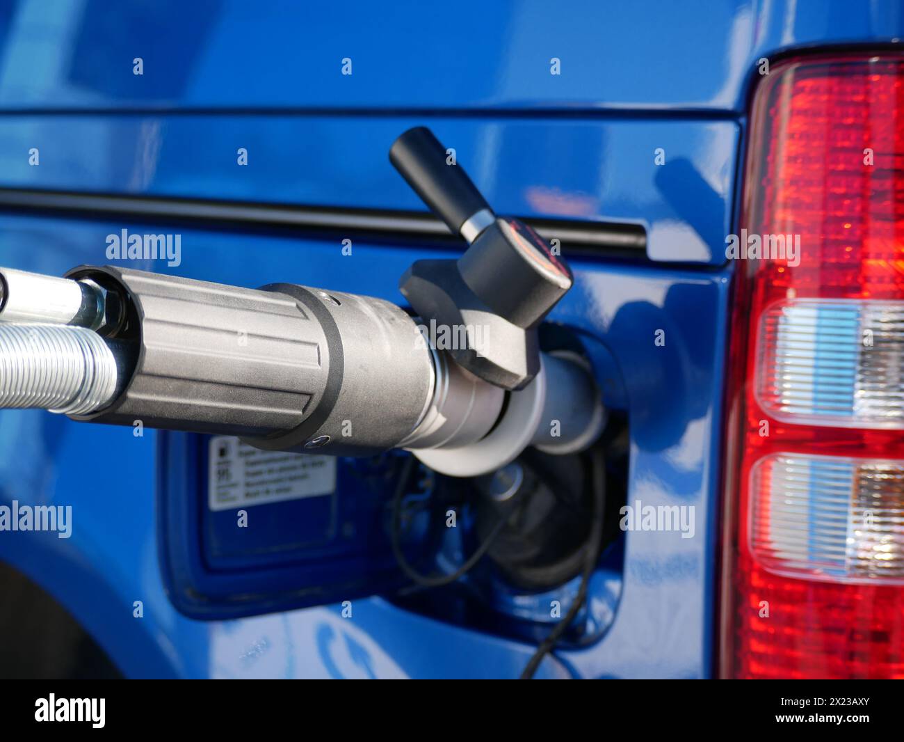 Compressed natural gas vehicle fuel nozzle Stock Photo - Alamy