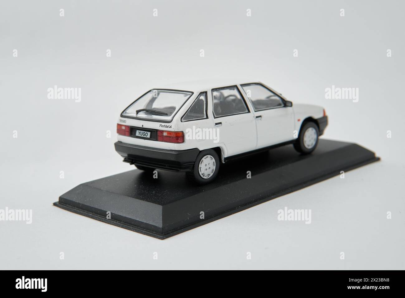 Belgrade, Serbia 04-03-2024 : Yugo Florida 103 car toy on white ...