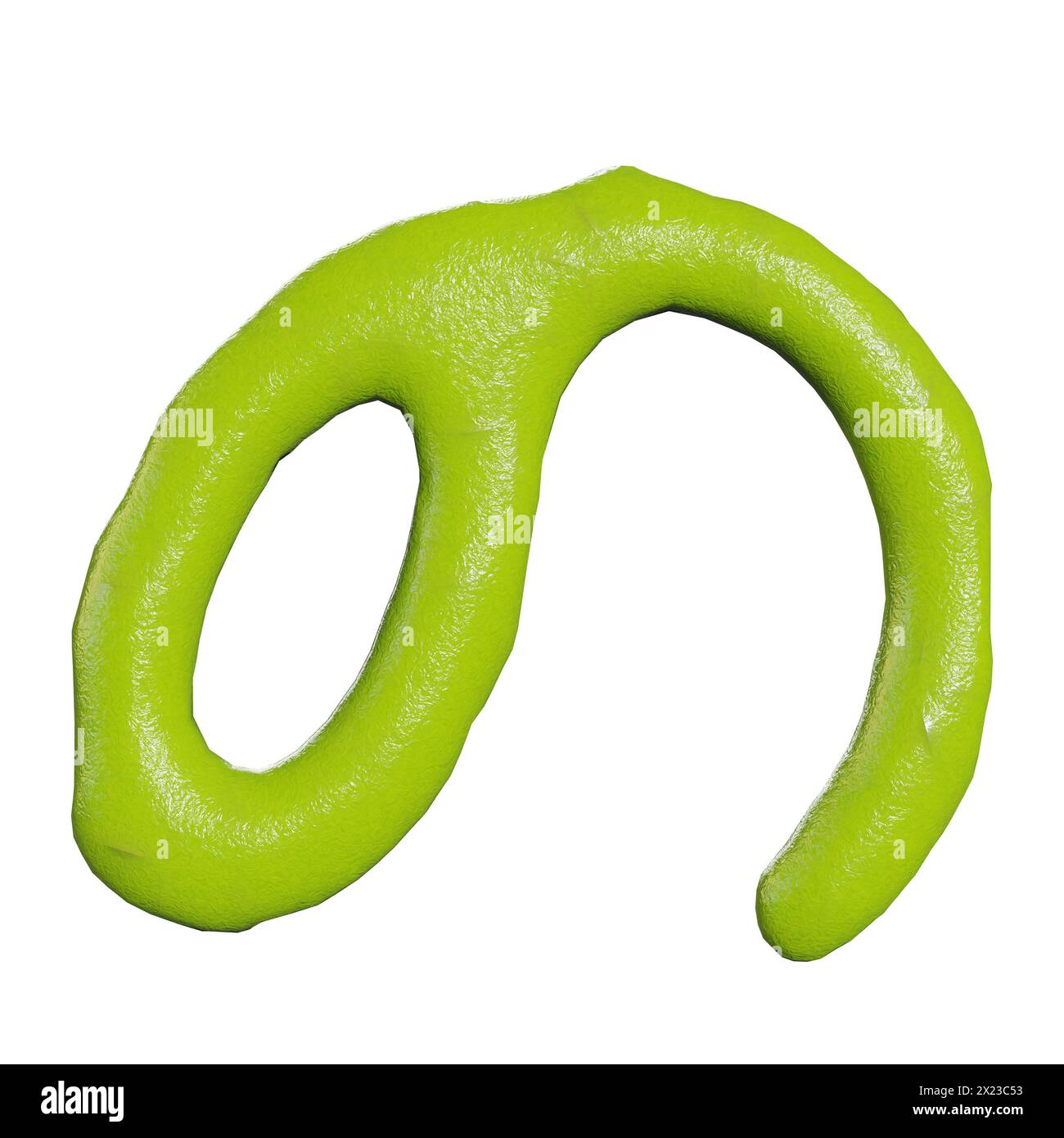 3d render of isolated wasabi japanese hiragana characters or letters on ...