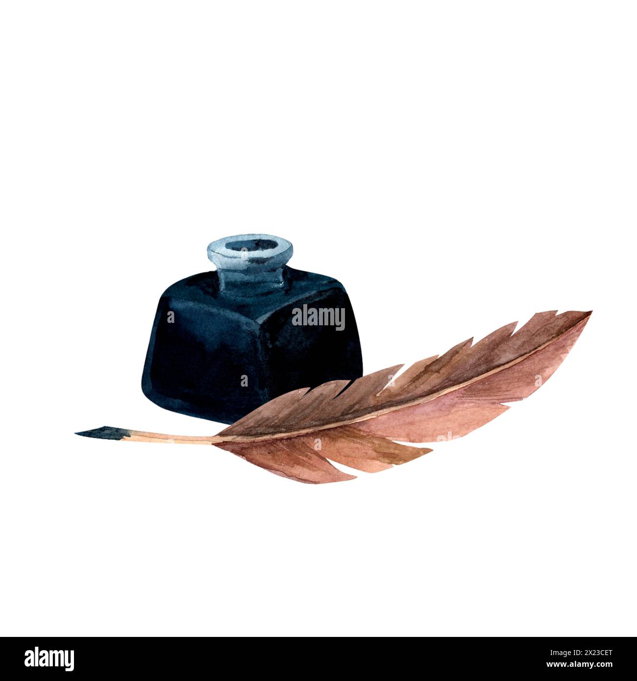 Antique ink, pen, old paper postage set , poetry scene writing supplies ...