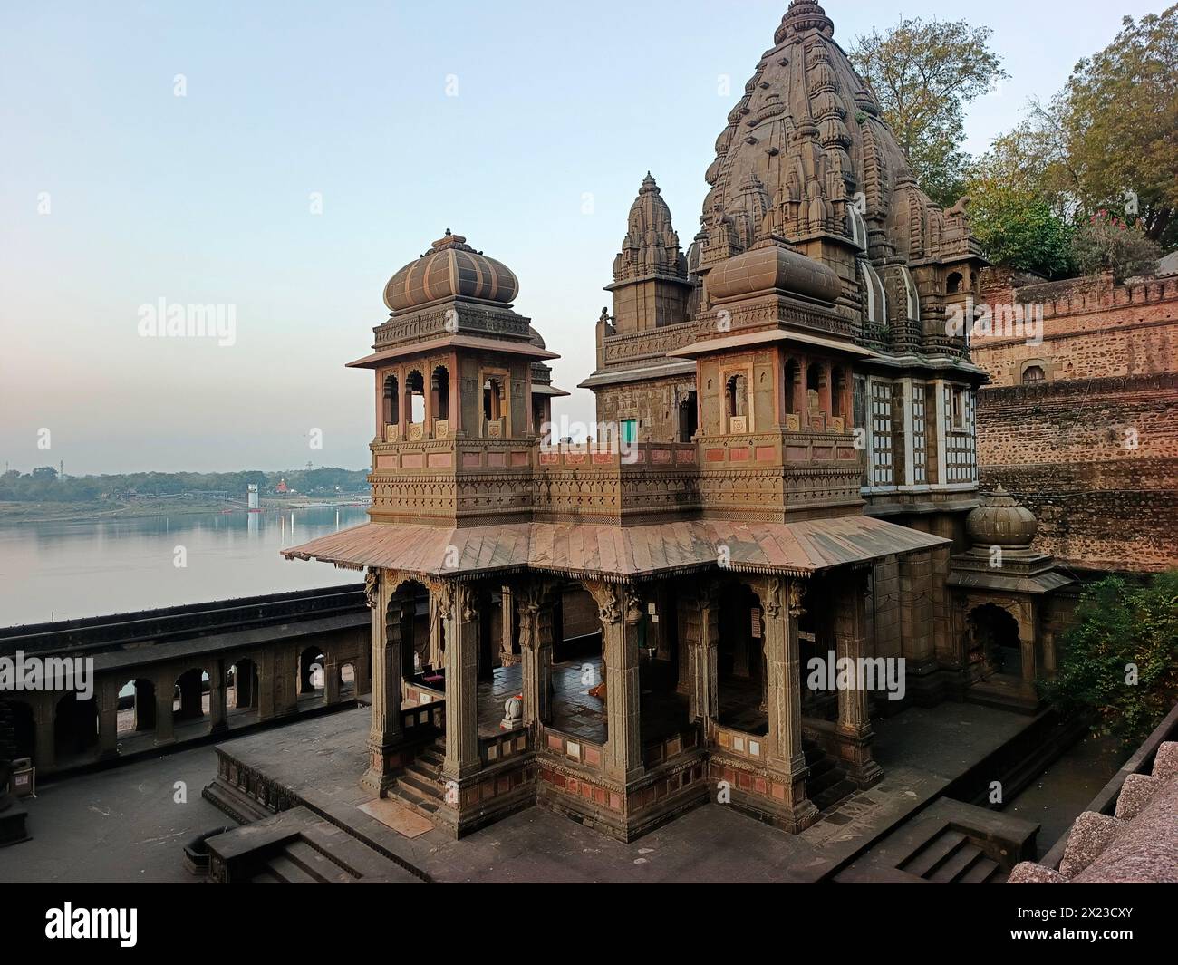 Maheshwar, Madhya Pradesh, India, 24 Feb 2024, Beautiful carvings and ...