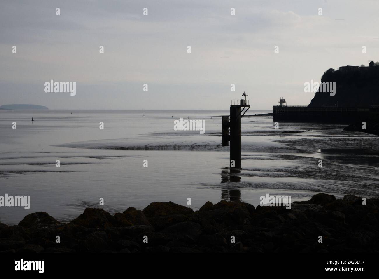 Calm Waters by Cardiff Bay Barrage near Penarth in the Bristol Channel ...