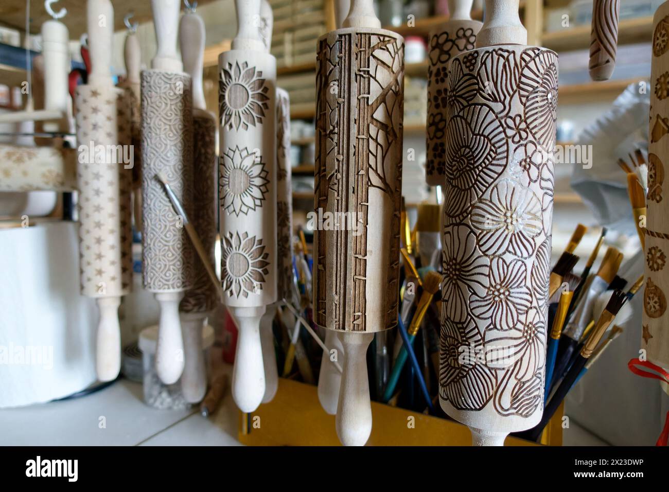 Close up view rollers hi-res stock photography and images - Alamy