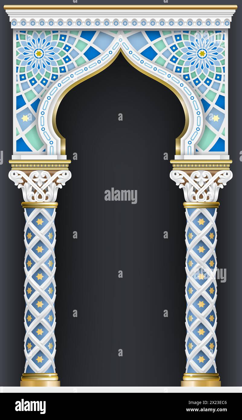 Gold mosaic mosque in Stock Vector Images - Alamy