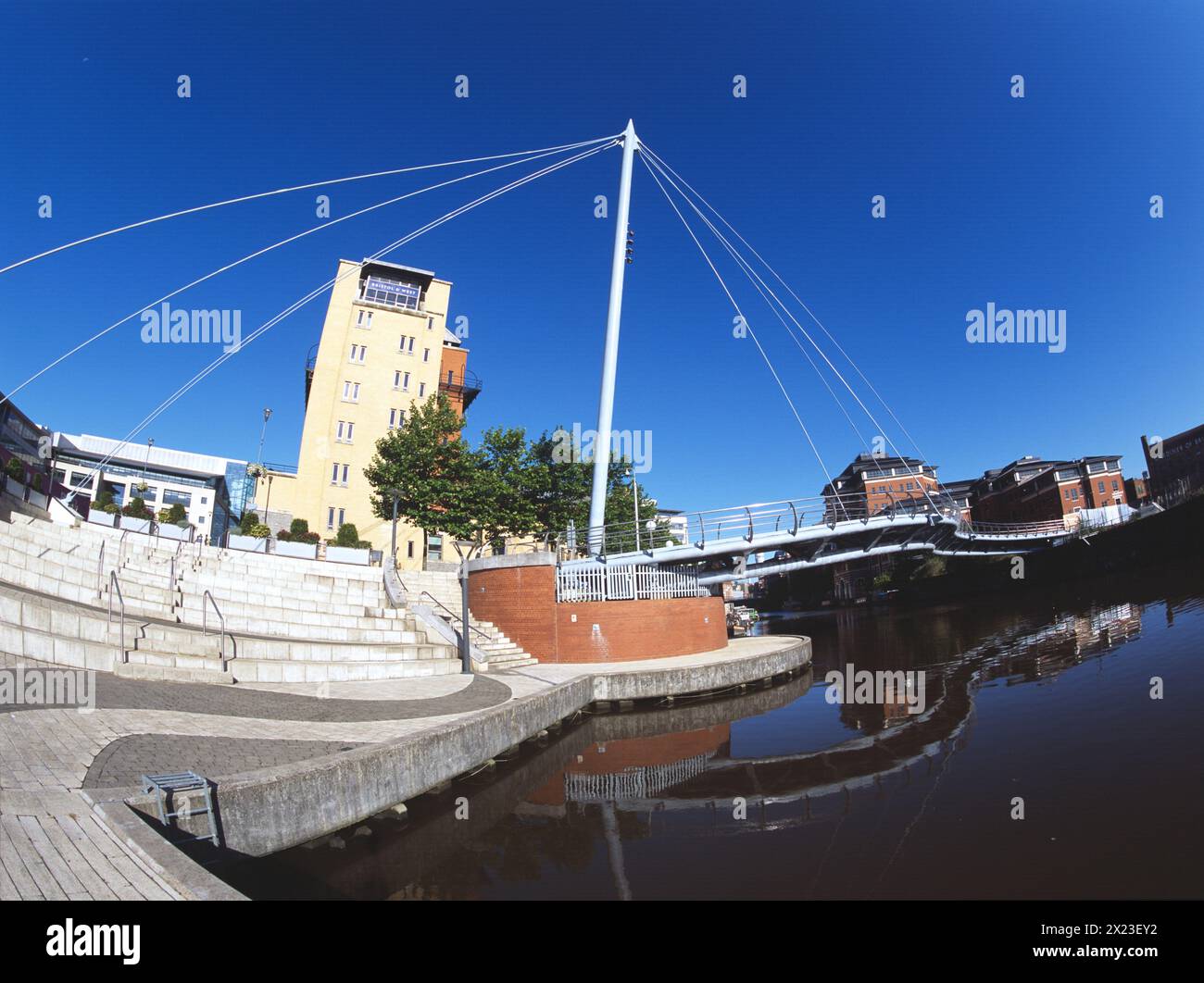 S-shaped Valentine Bridge, Temple Meads, Bristol, England, UK Stock ...