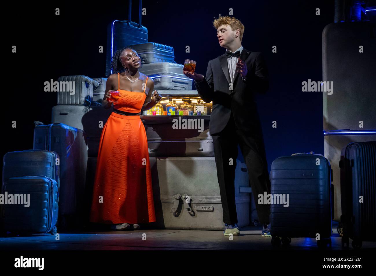 London, UK. 19 April 2024. Sam Tutty as Dougal and Dujonna Gift as ...