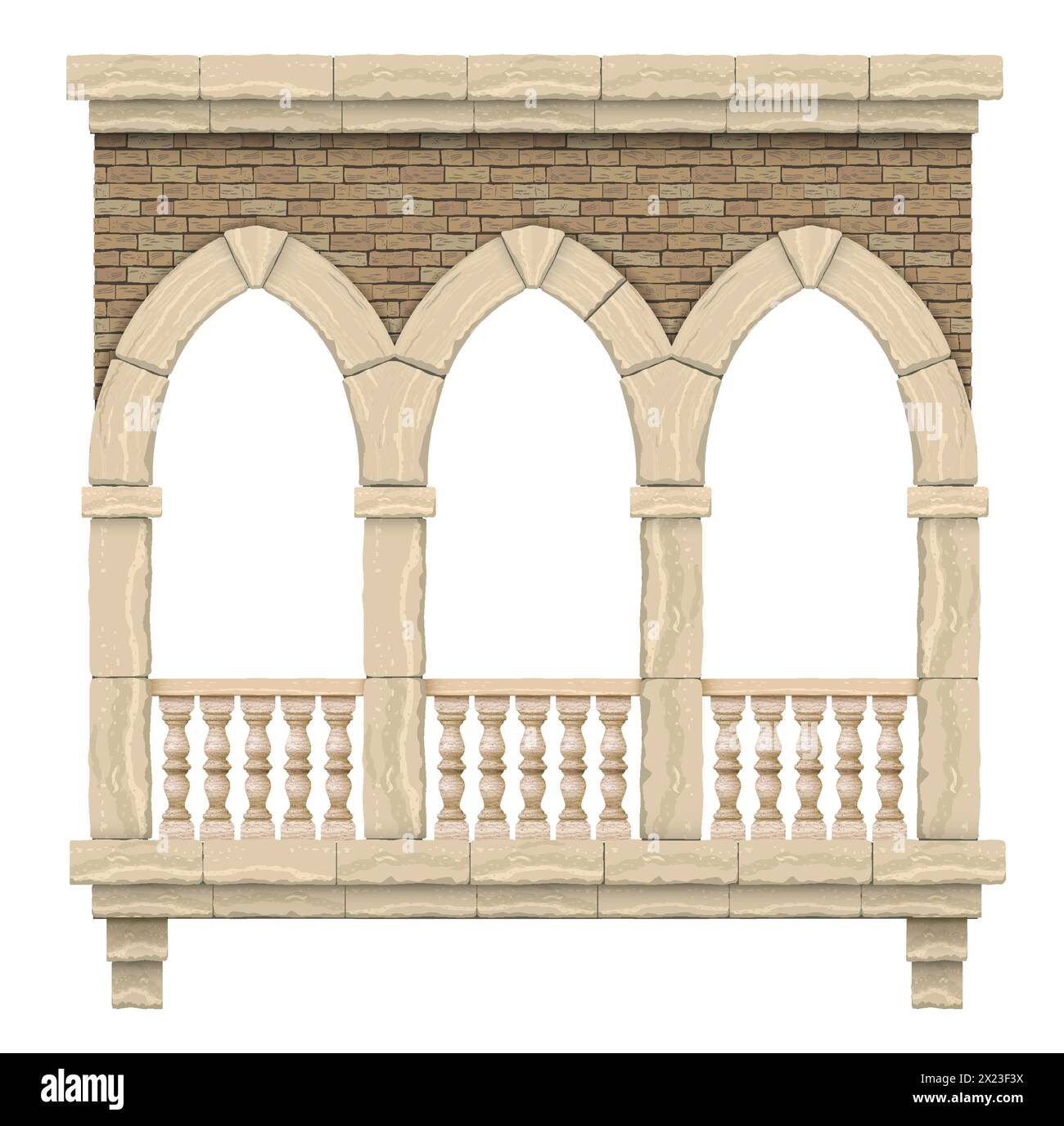 Old stone wall arches Cut Out Stock Images & Pictures - Alamy