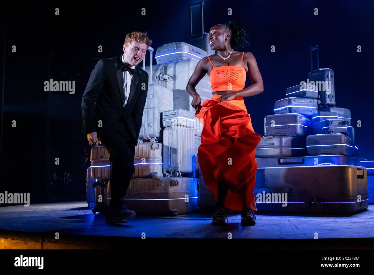 London, UK. 19 April 2024. Sam Tutty as Dougal and Dujonna Gift as ...