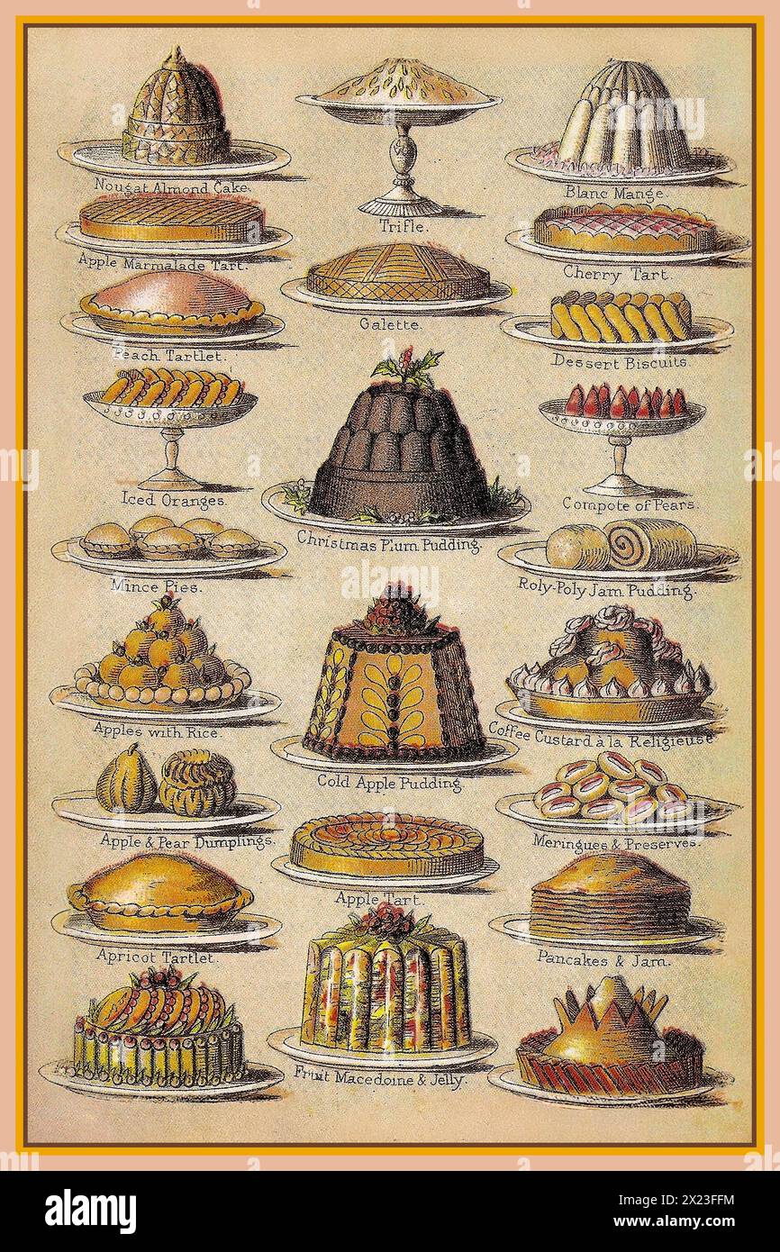 Vintage 1800s christmas plum pudding victorian hi-res stock photography ...