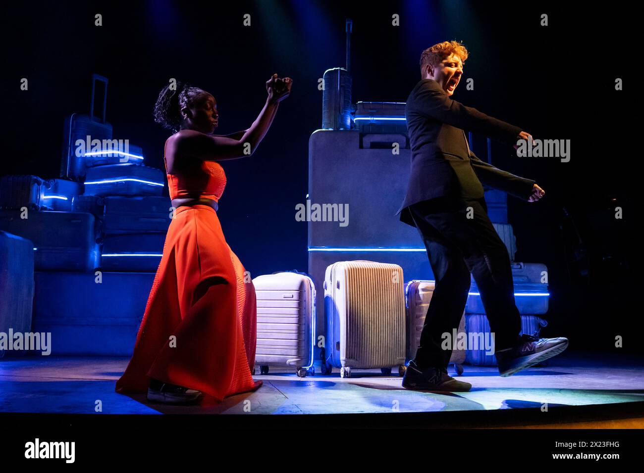 London, UK. 19 April 2024. Sam Tutty as Dougal and Dujonna Gift as ...