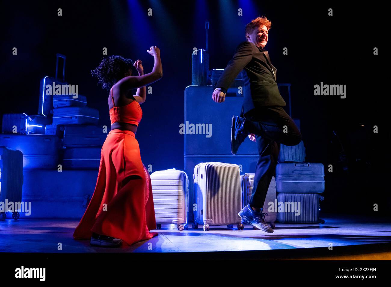 London, UK. 19 April 2024. Sam Tutty as Dougal and Dujonna Gift as ...