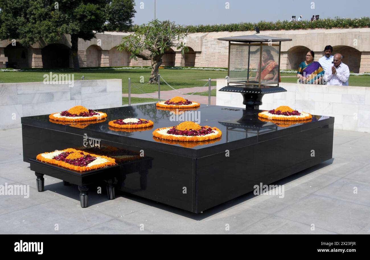 Delhi, USA. 11th Mar, 2024. The Raj Ghat is the memorial to Gandhi at ...