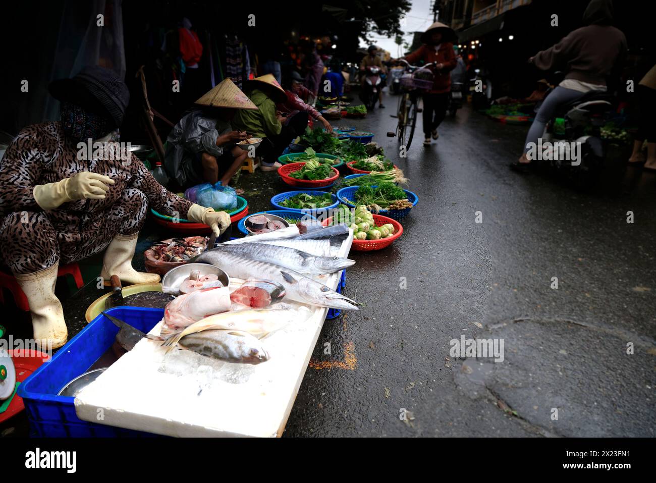 The lively market in Hoi An, Vietnam Stock Photo - Alamy