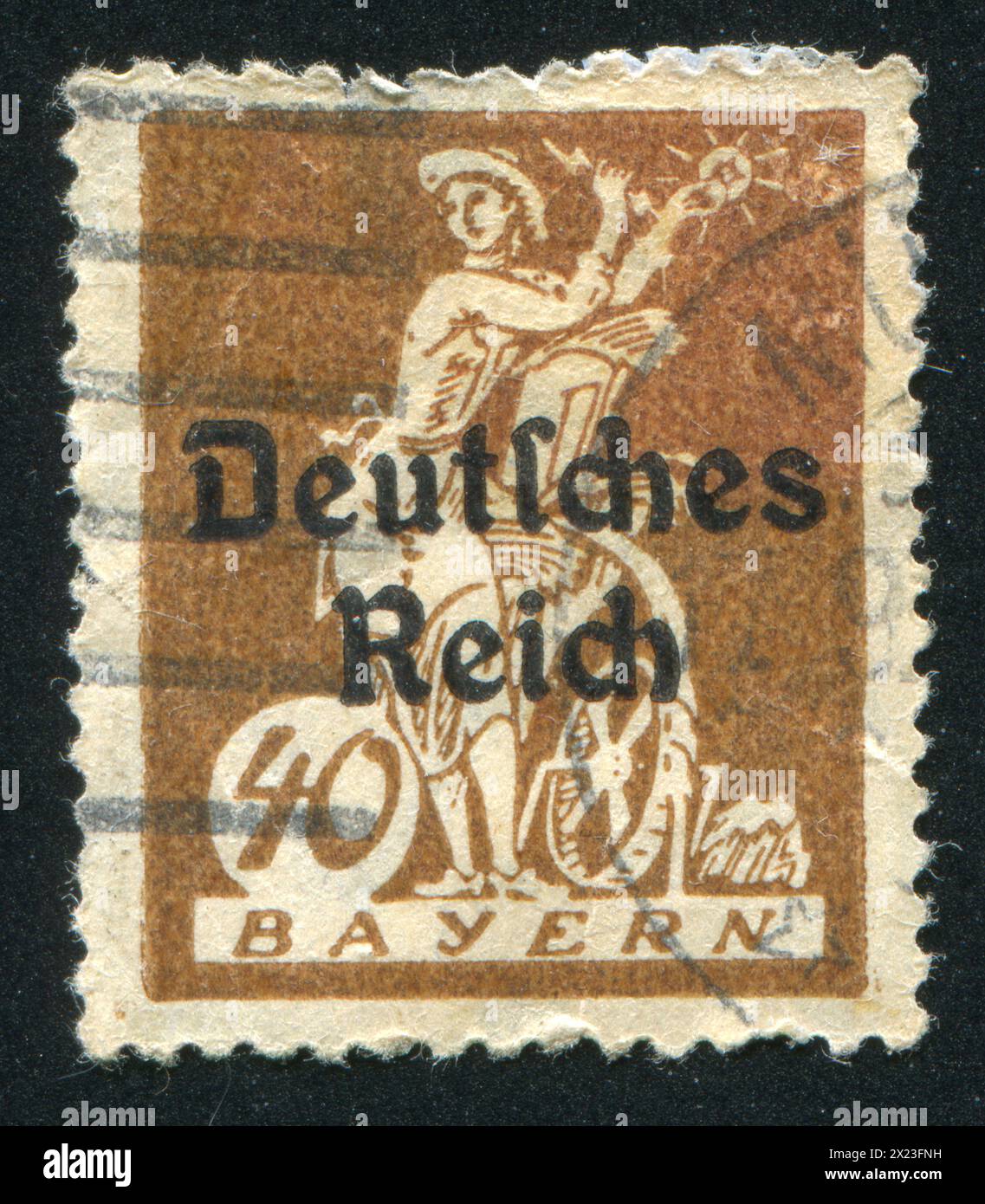 GERMANY - CIRCA 1920: stamp printed by Germany, shows Allegory woman ...