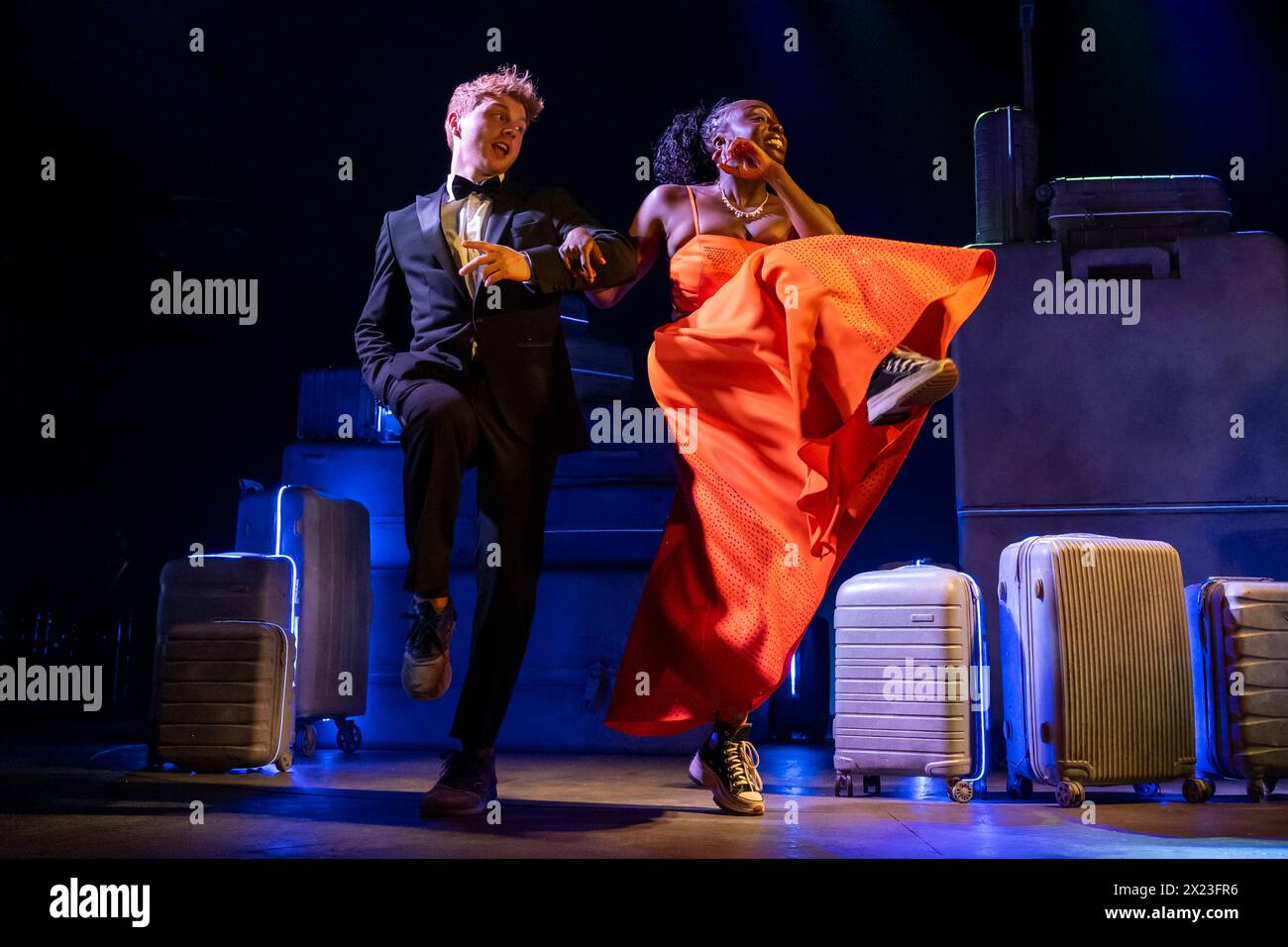 London, UK. 19 April 2024. Sam Tutty as Dougal and Dujonna Gift as ...