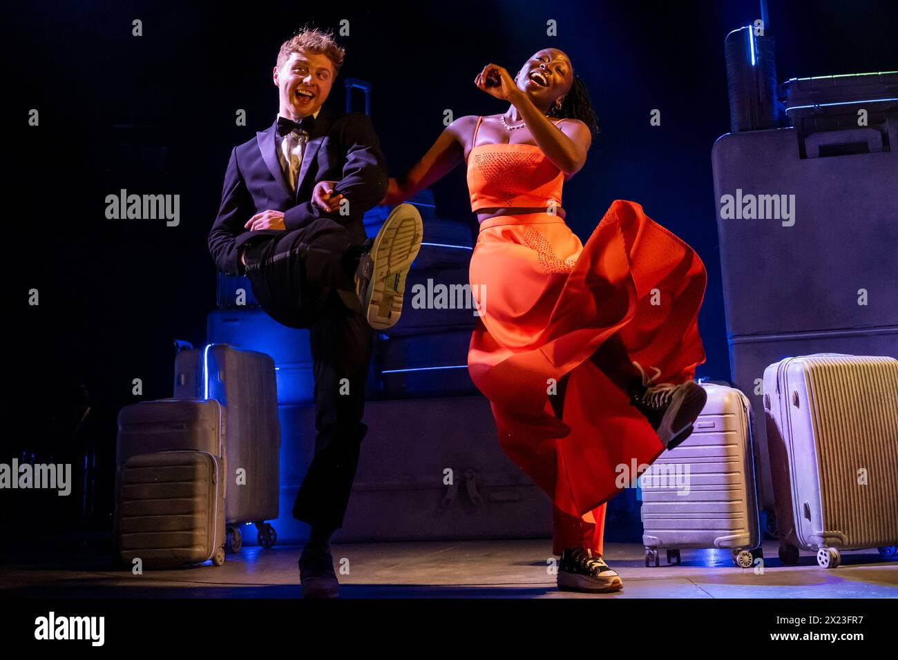 London, UK. 19 April 2024. Sam Tutty as Dougal and Dujonna Gift as ...