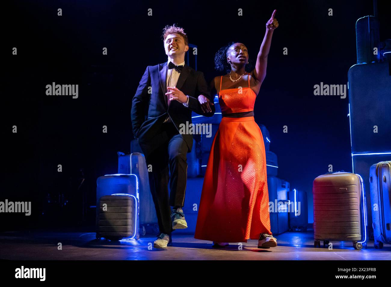 London, UK. 19 April 2024. Sam Tutty as Dougal and Dujonna Gift as ...