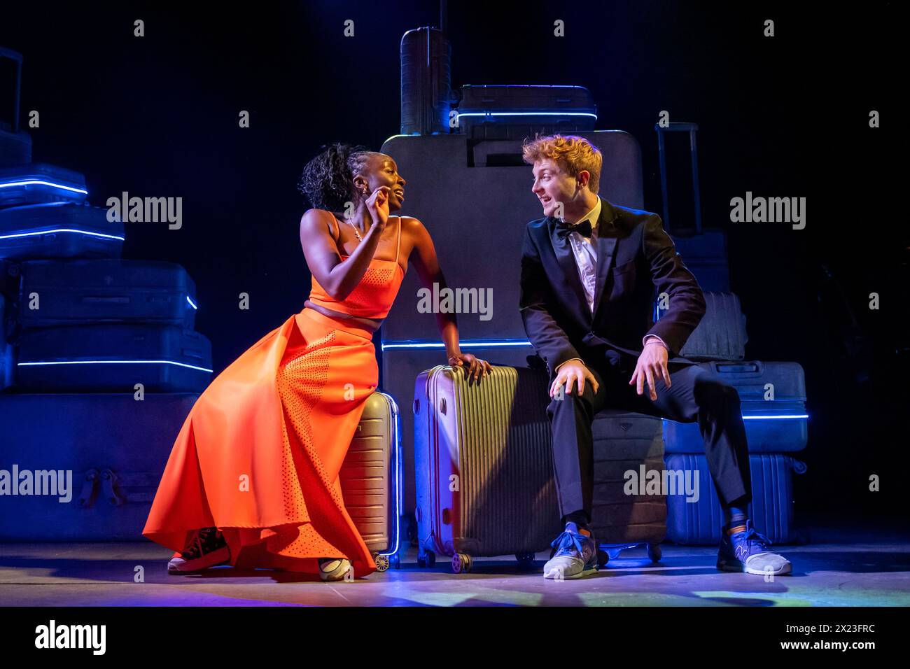 London, UK. 19 April 2024. Sam Tutty as Dougal and Dujonna Gift as ...