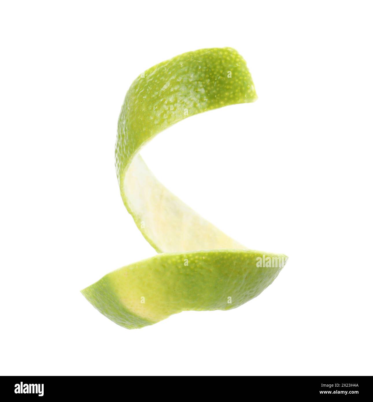 Spiral lime peel Cut Out Stock Images & Pictures - Alamy