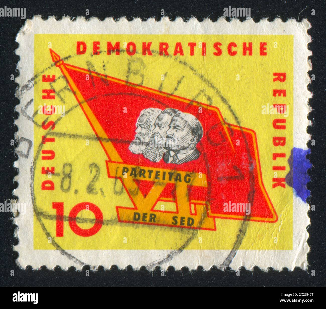 GERMANY - CIRCA 1963: stamp printed by Germany, shows Congress Emblem ...