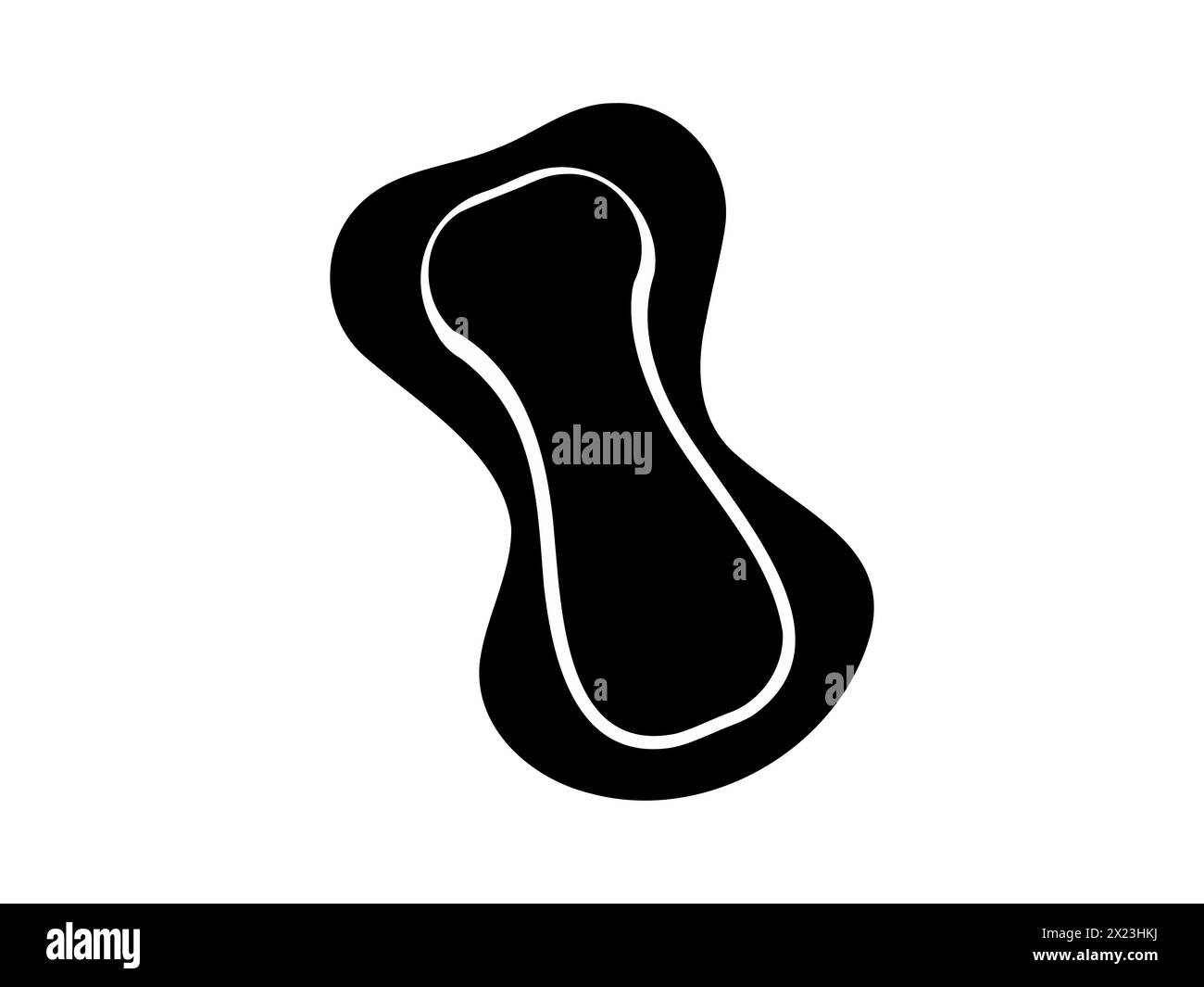 Black and white Daily liner. Panty liner vector illustration. Daily ...