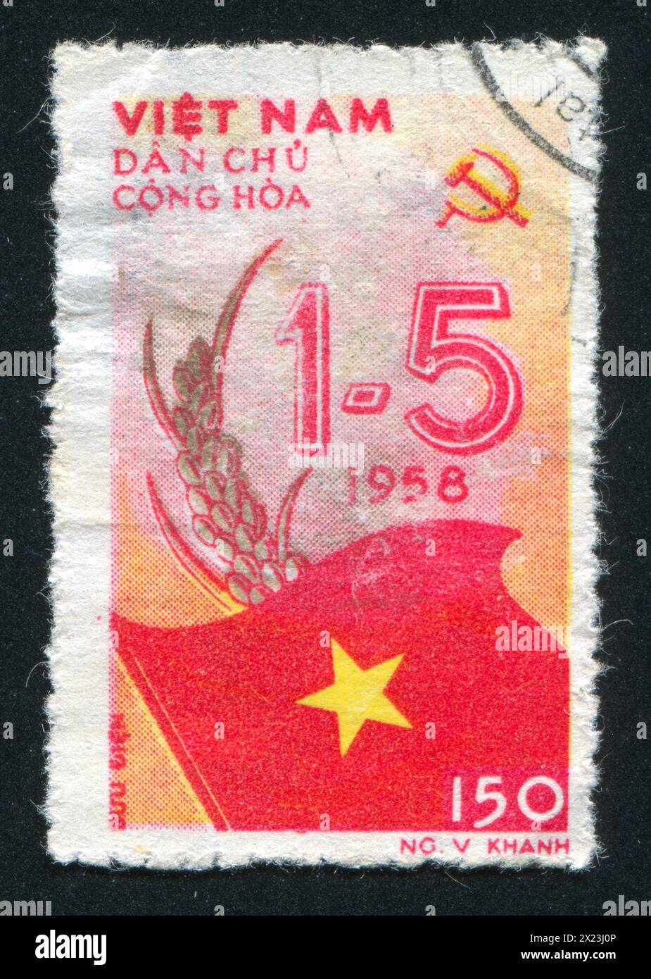 VIETNAM - CIRCA 1958: stamp printed by Vietnam, shows Mayday, circa ...