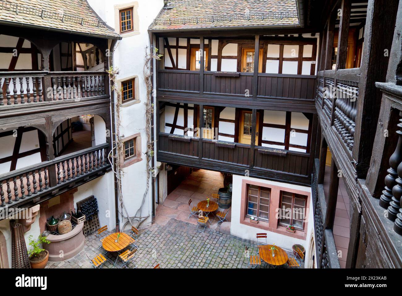 Inner courtyard of the Frank Loeb House in Landau in der Pfalz ...