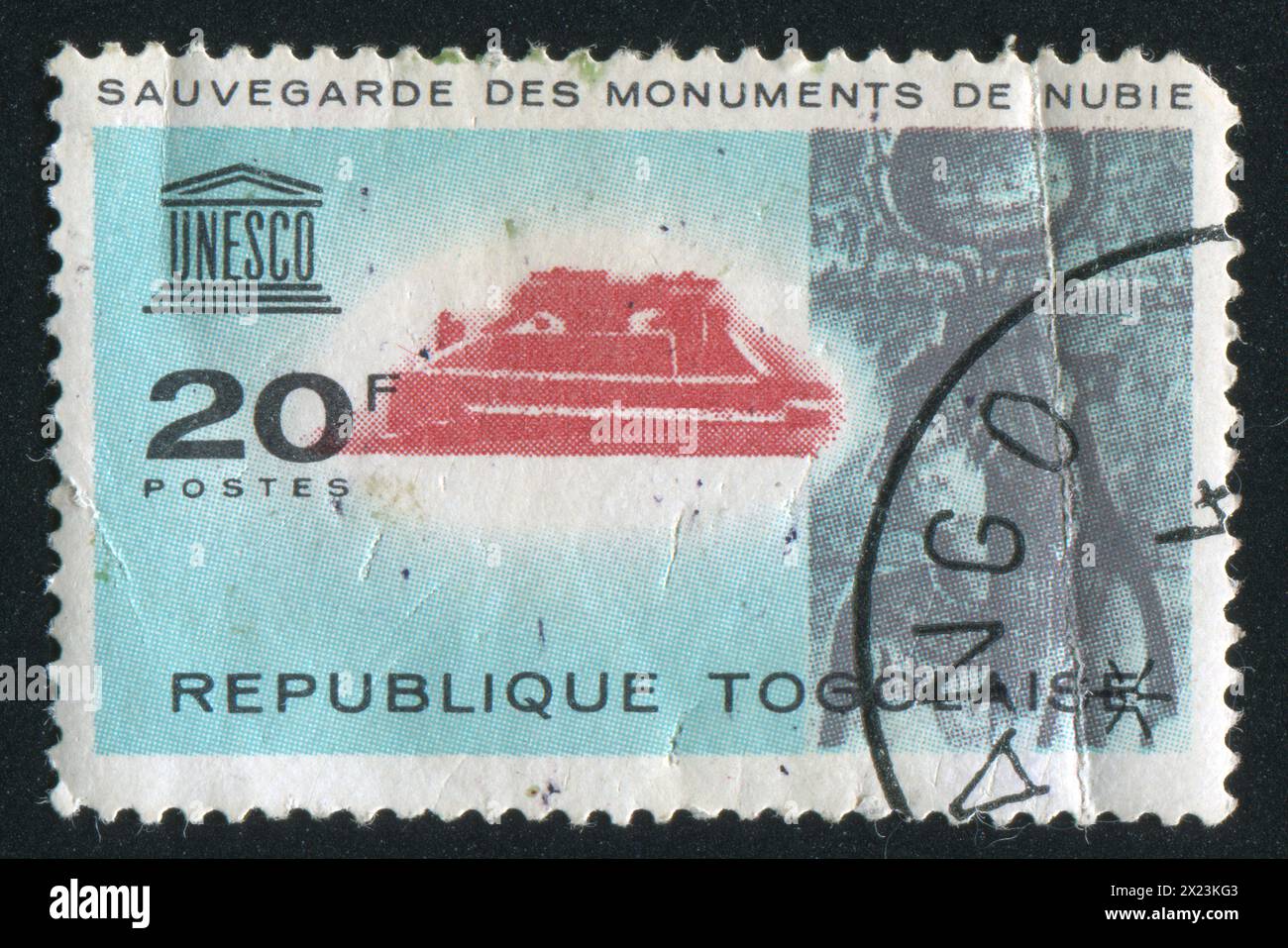 TOGO - CIRCA 1964: stamp printed by Togo, shows Isis of Kalabsha, circa ...